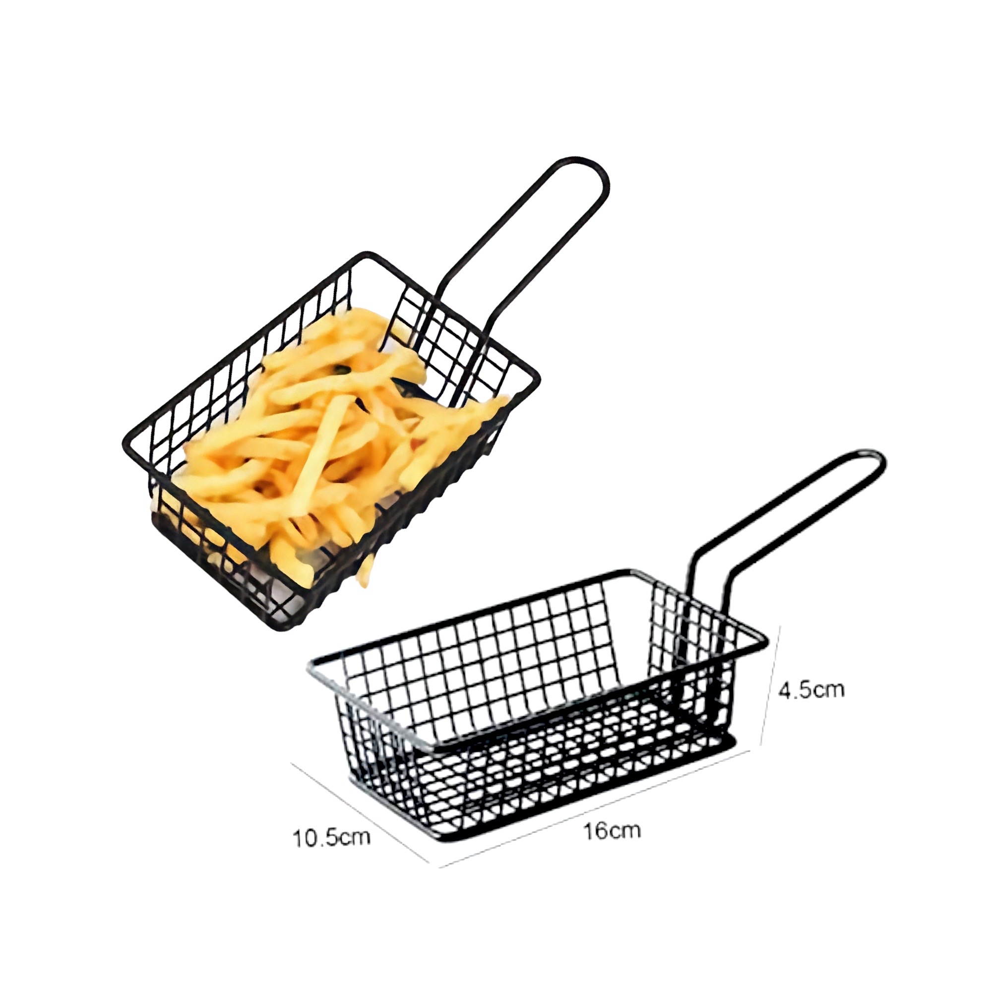 Mini Fry Basket Rectangle French Fries Chips Basket Fried Food ...