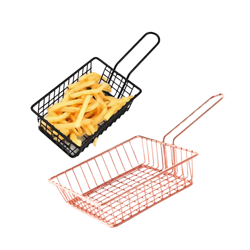 Mini Fry Basket Rectangle French Fries Chips Basket Fried Food ...