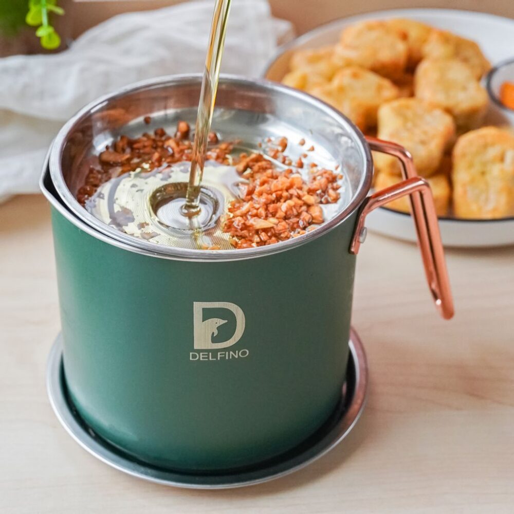 Delfino Firuta Oil Filter/ Drainer Pot/ Oil Storage Container – Delfino