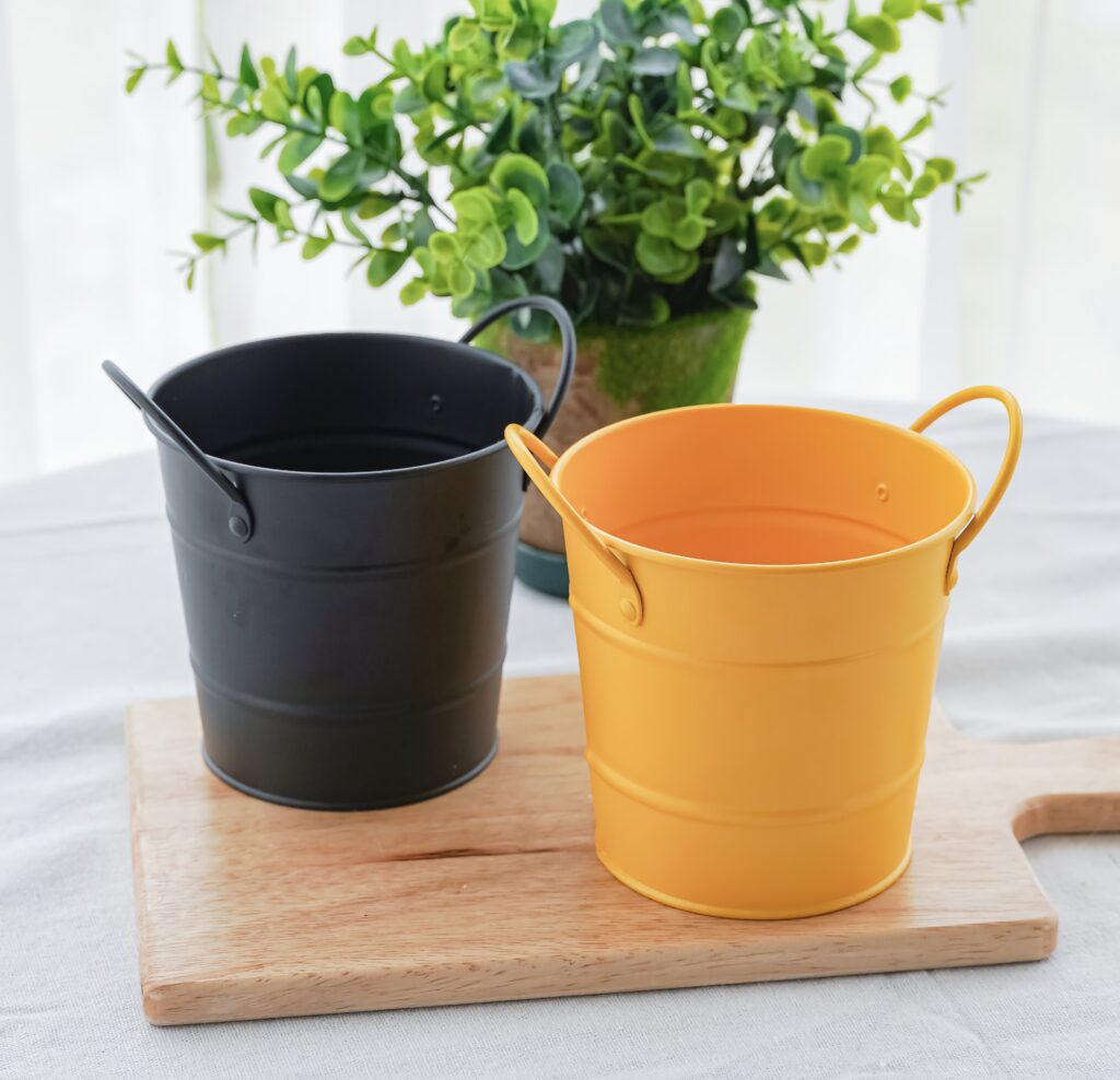 Mini Metal Bucket Set Mini Stainless Steel Ice Bucket Barrel Food ...