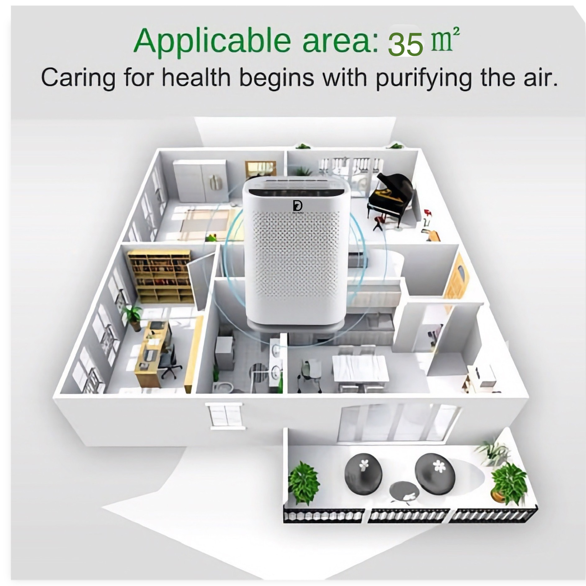 Hepa Filter (Board) – Delfino 360° Air Purifier -Filter Replacement ...