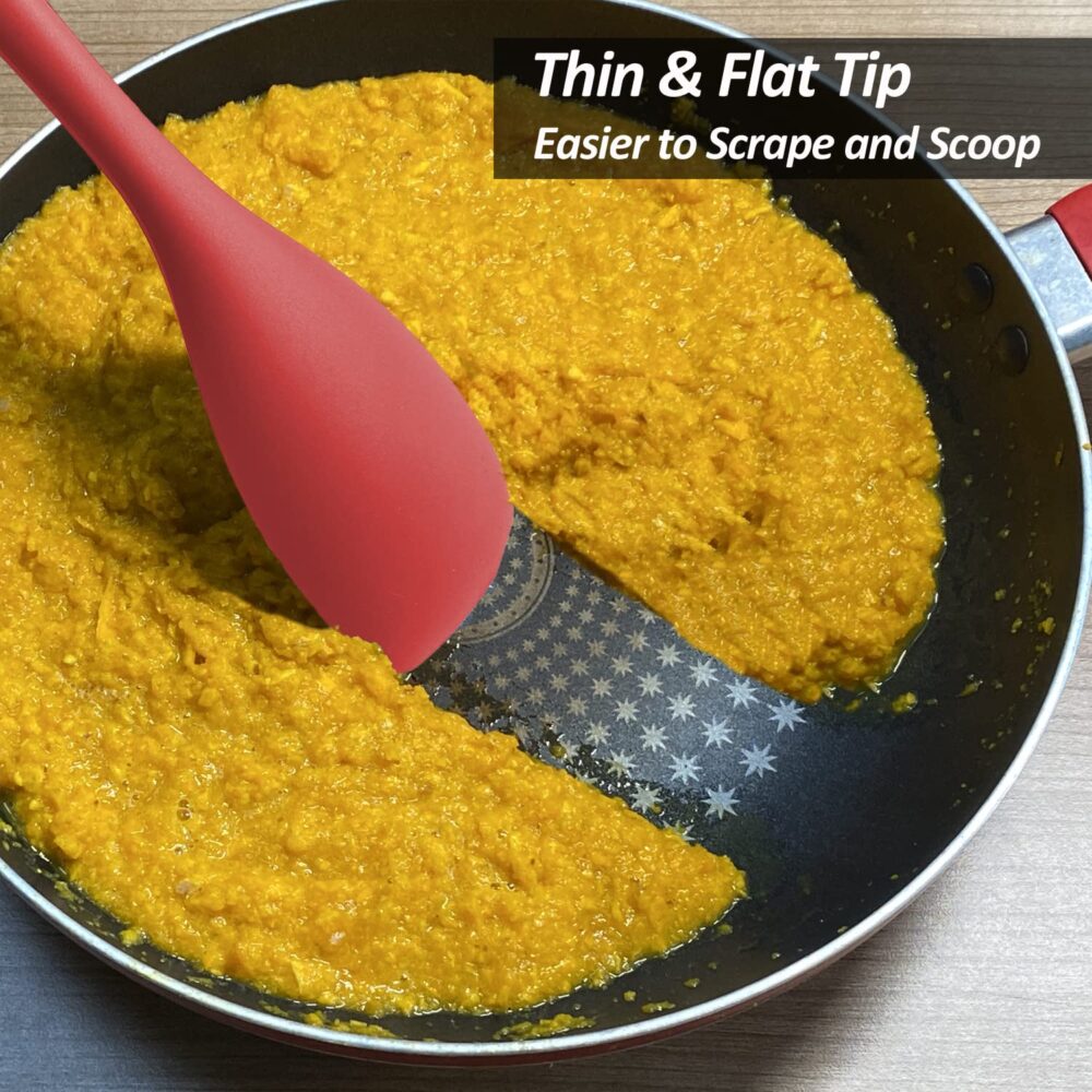 Silicone Spatula Heat-resistant Nonstick Flexible Scrapper Baking Spoon ...