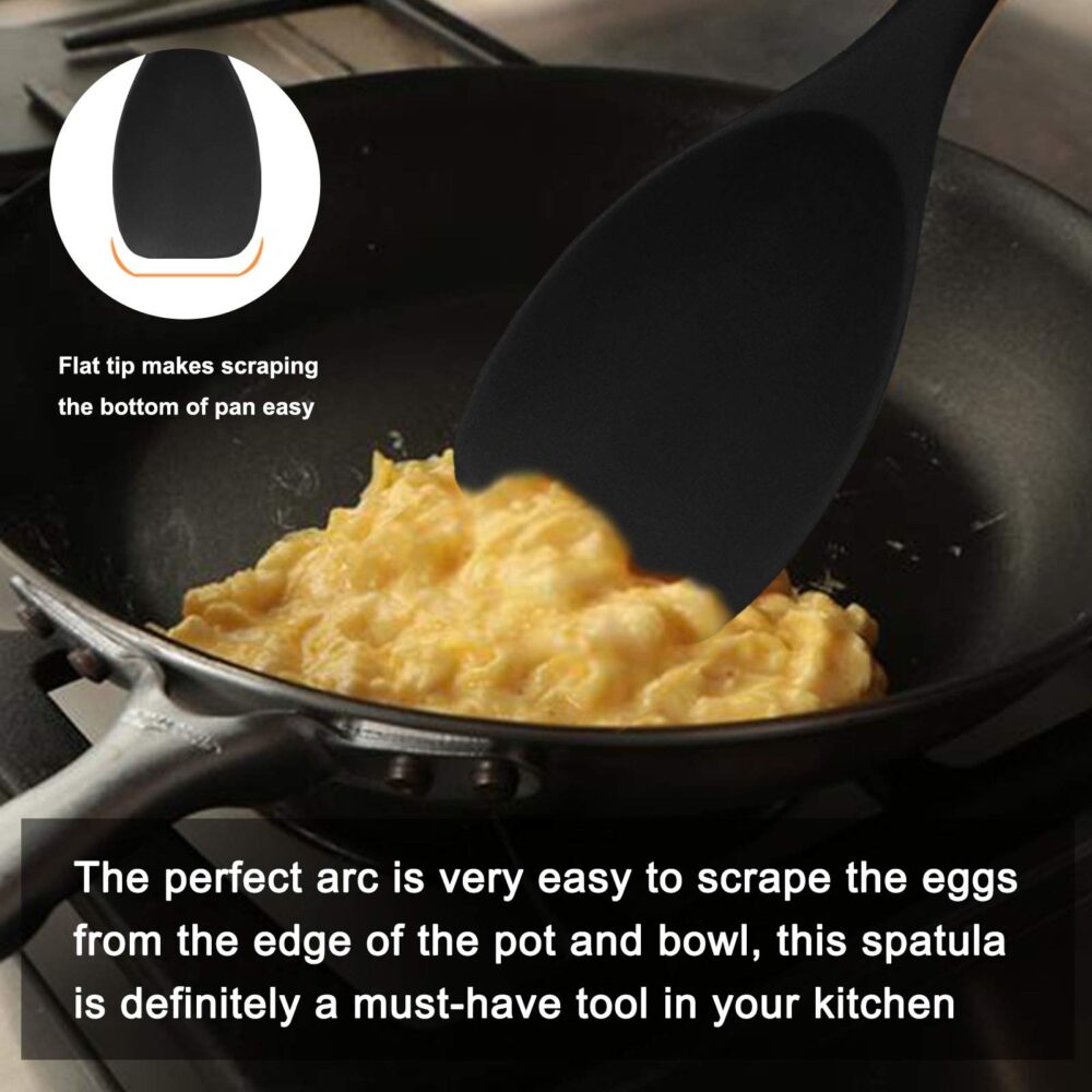 Silicone Spatula Heat-resistant Nonstick Flexible Scrapper Baking Spoon ...